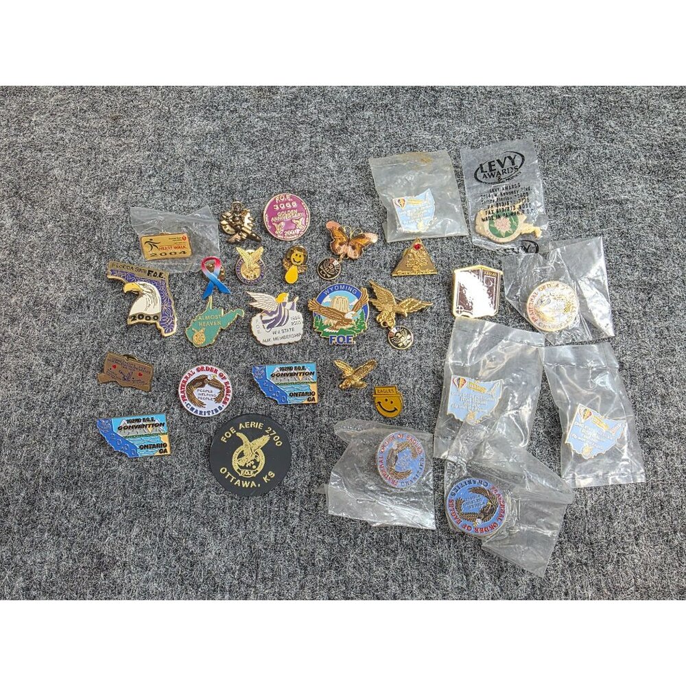 Fraternal Order Of Eagles Pins & Badges Collection Va… - Gem